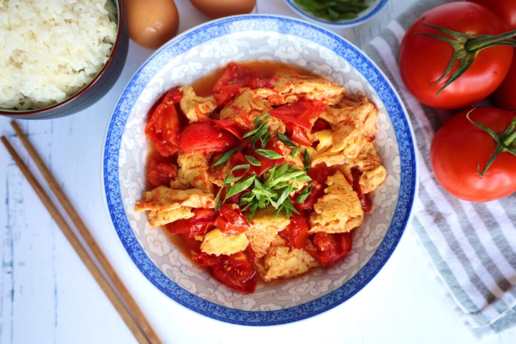 Chinese Egg and Tomato Stir Fry - Dash of Ting